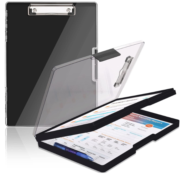 Transparent plastic folder A4 paper storage file box