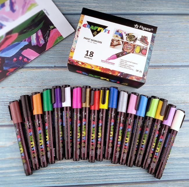 Paint Pens ,18 Pack Paint Markers Oil-Based Painting Marker – g8buynz